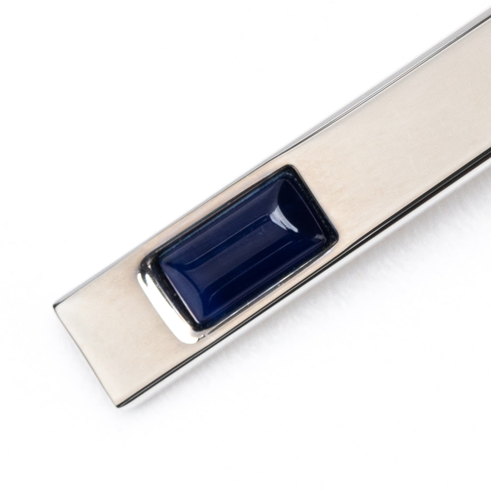 Navy Blue Stone Tie Clip – MEMENTOMORI